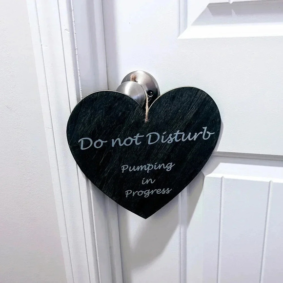 Wall Decor | 315do Not Disturb Pumping In Progress Heart Door Hang Sign ...